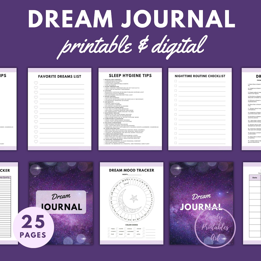 Dream Journal Dreams Planner Log Dreaming Interpretation Guide Dream ...