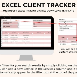 Excel Client Tracker Template, Small Business Client Management ...