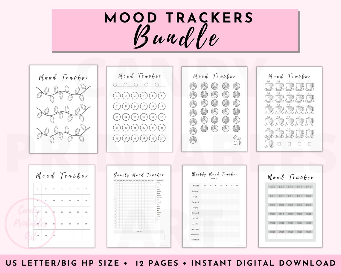 Daily Mood Tracker Printable Monthly Emotion Chart for Teen - Etsy