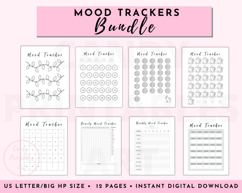 Daily Mood Tracker Printable Monthly Emotion Chart for Teen - Etsy
