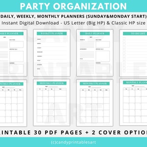 Event Planner, Printable Birthday Party Checklist With Menu and Budget ...