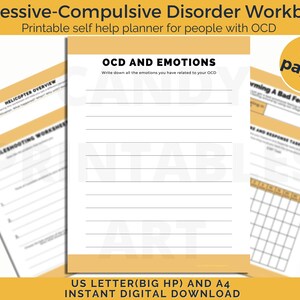 OCD Workbook OCD Therapy Planner Printable Obsessive Compulsive ...