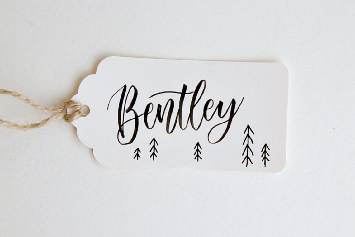 Custom Hand-lettered Gift Tags Christmas / Holiday / Event / Party - Etsy