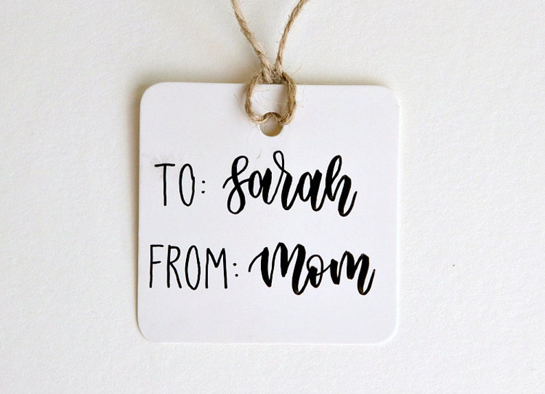 Custom Hand-lettered Gift Tags Christmas / Holiday / Event / Party - Etsy