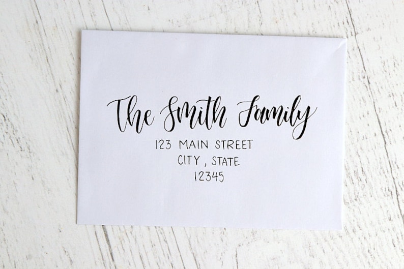 Custom Hand-lettered Addressed Envelopes - Wedding - Christmas Cards ...