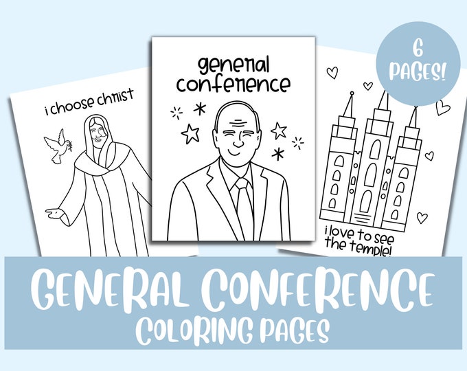 General Conference Coloring | General Conference Printable | General ...