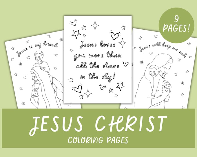 Jesus Coloring Pages | Church Activity Printable | Christ Coloring ...