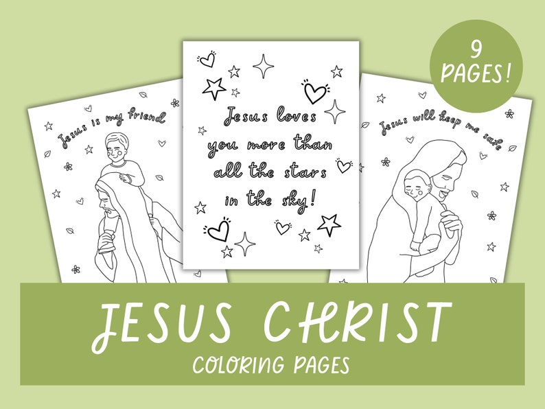 Jesus Christ Coloring Pages | Bible Activity Printable (PDF) - Etsy