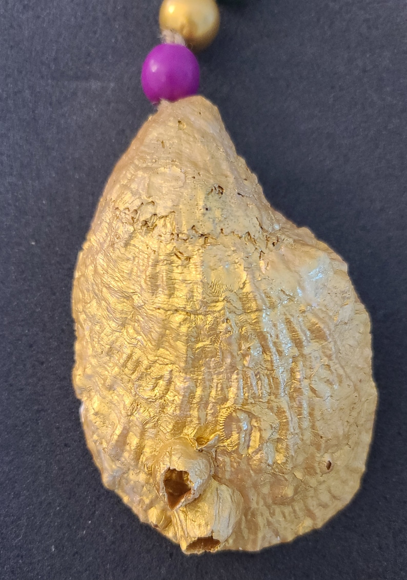 Upcycled Mardi Gras Fleur De Lis Oyster Shell Ornament - Etsy