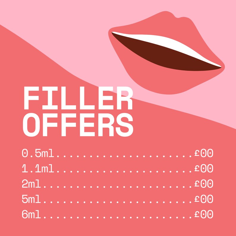 Lip Filler Instagram Post Templates Beauty Social Media - Etsy