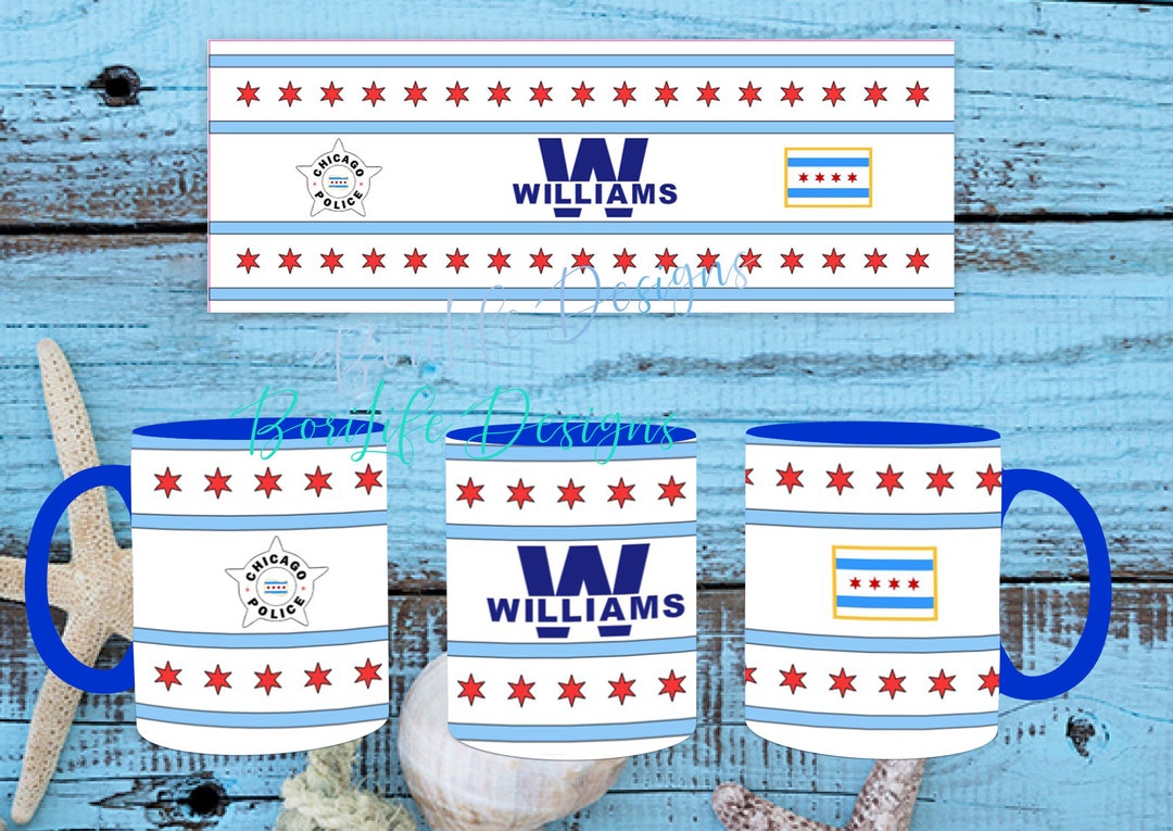 Personalized Chicago Flag Banner Design Chicago Police Coffee Mug - Etsy
