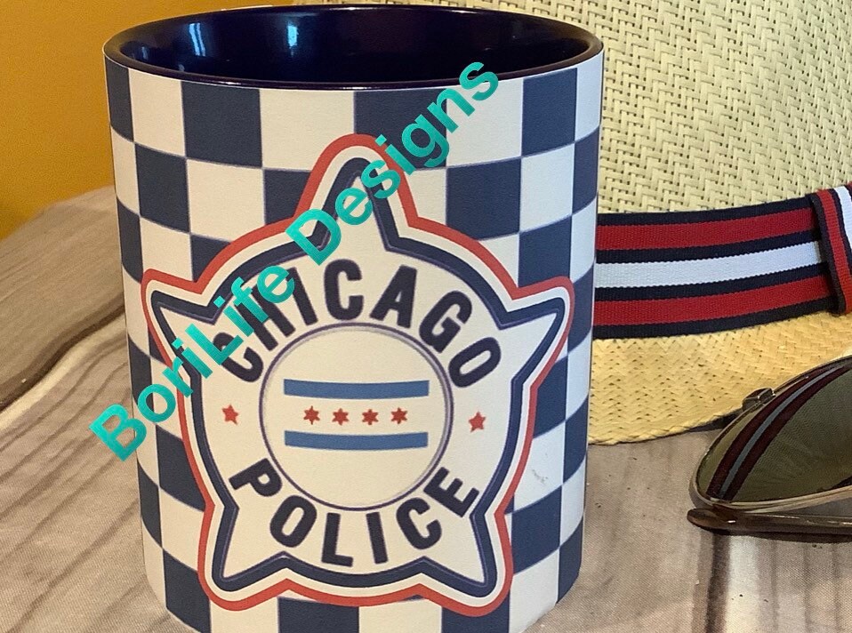 Personalized: CPD Blue Checkered Design Chicago Police Star - Etsy