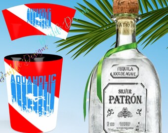 Funny Scuba Diver Gift Diving Shot Glass Closer to Bottom, Farther Away ...