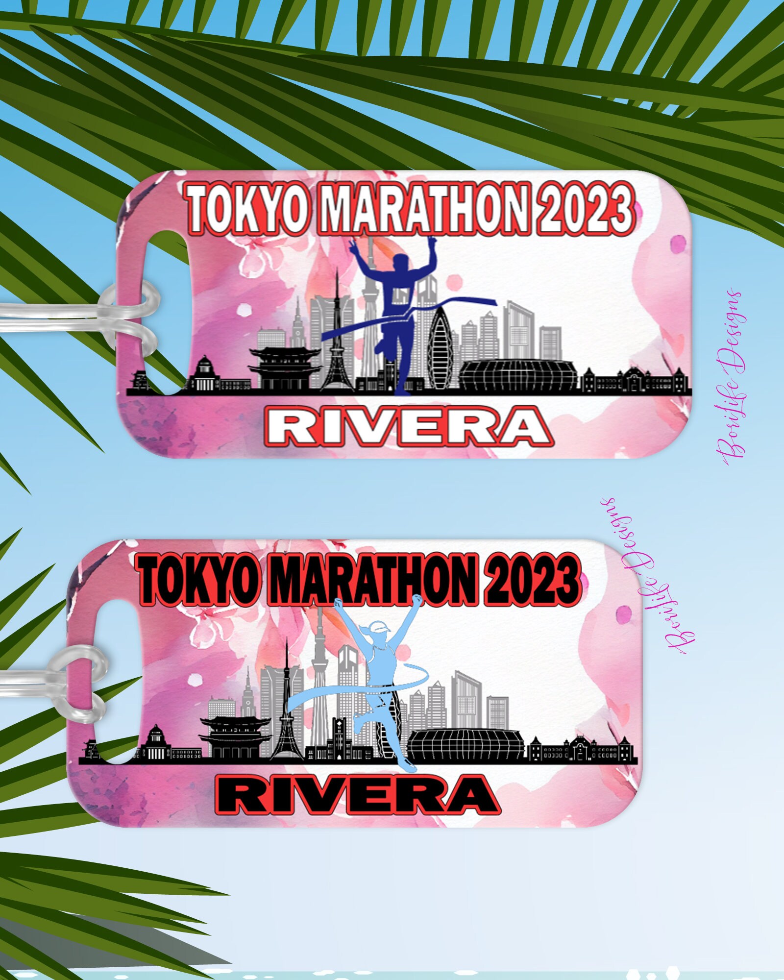 Personalized Tokyo Marathon Luggage/computer Tags, Major Marathons ...