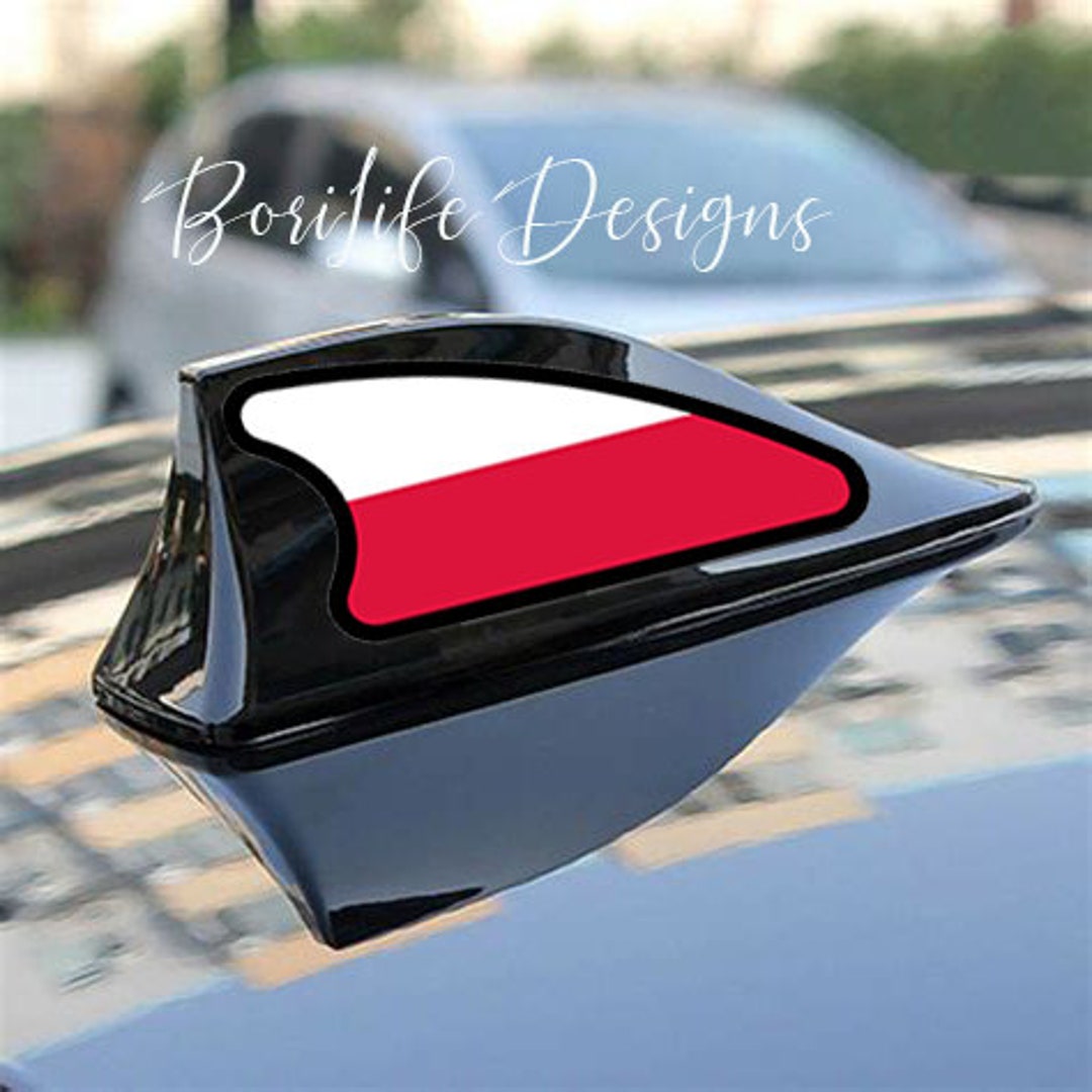 Set of Poland Flag Automobile Shark Fin Sticker Design - Etsy