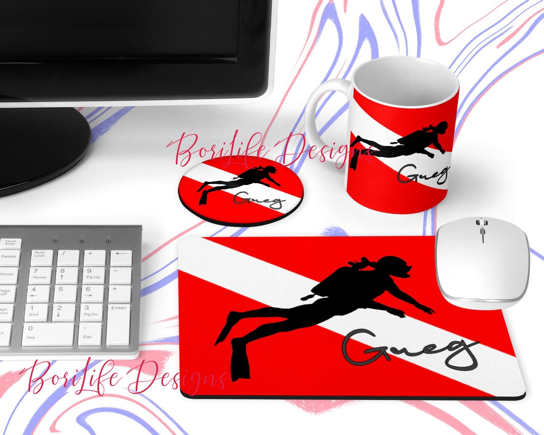 Personalized Scuba Flag Diver With Name on a Diver Down Flag Background ...