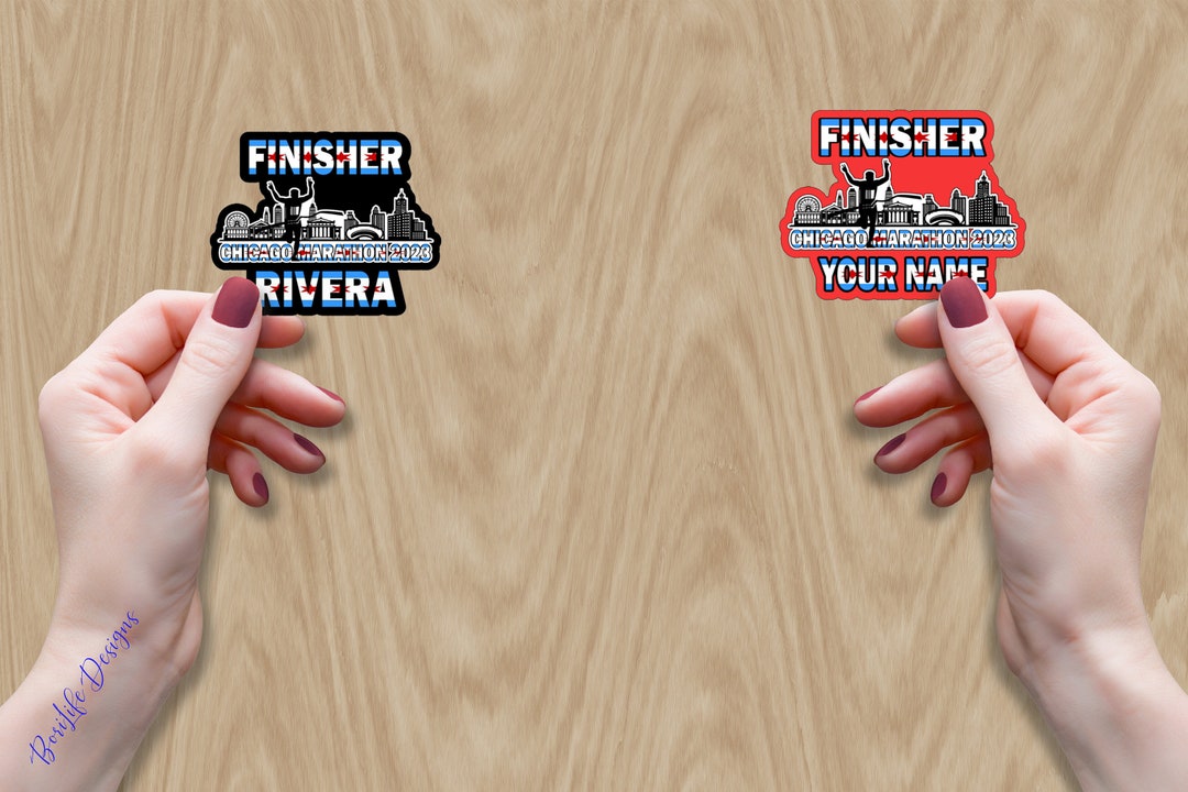 Chicago Marathon Male Finisher Skyline Sticker 26.2 Design, Chicago ...