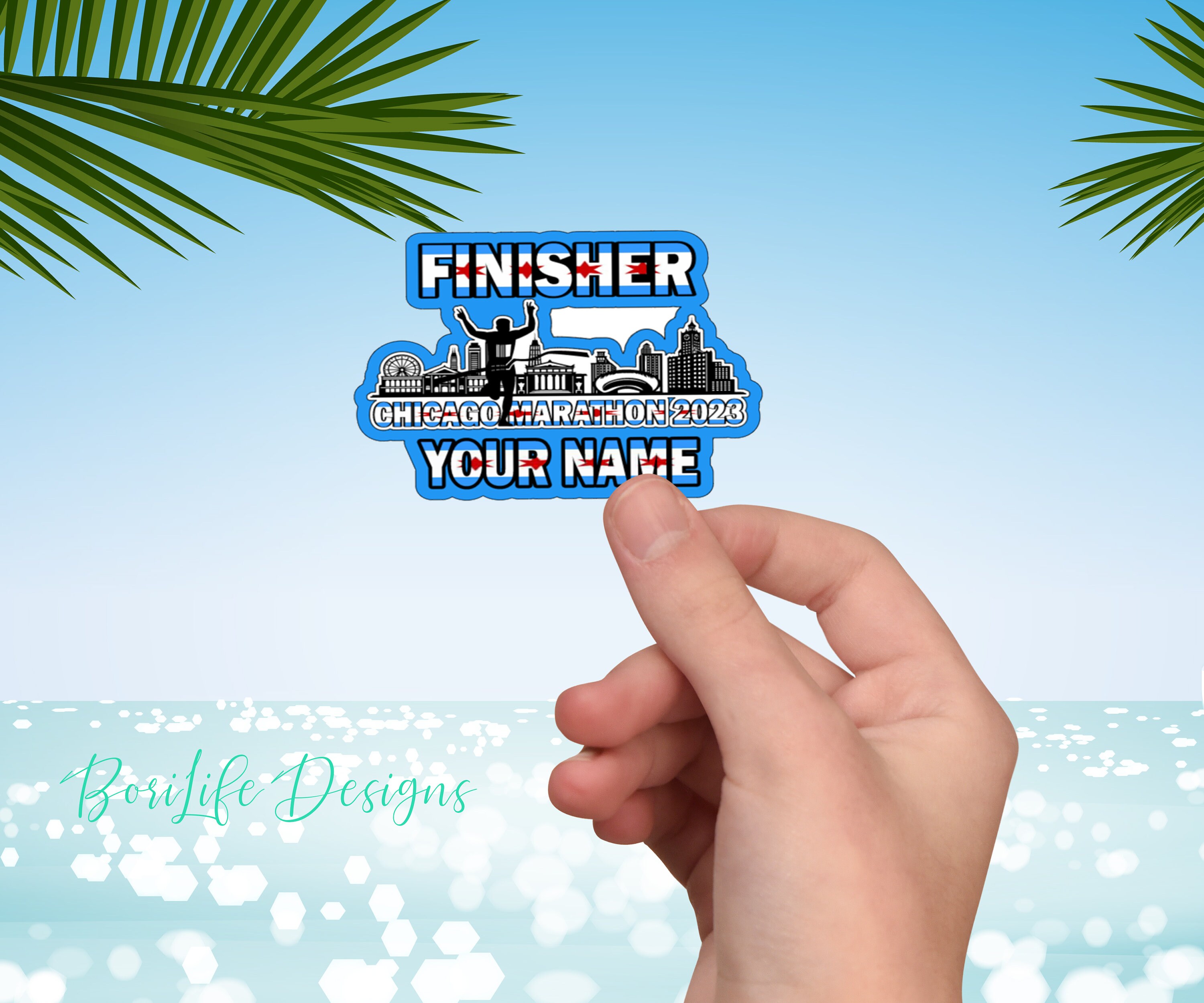 Chicago Marathon Male Finisher Skyline Sticker 26.2 Design - Etsy