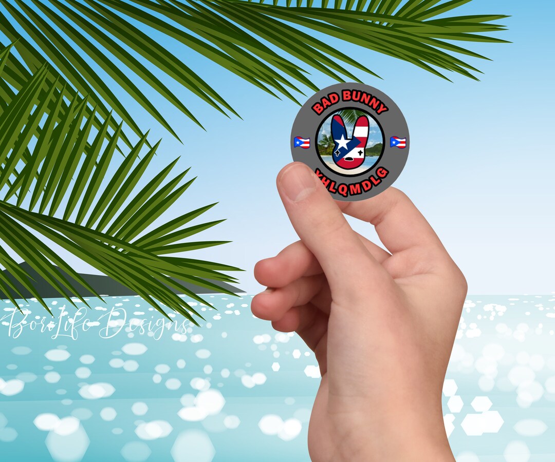 Bad Bunny PR Flag Style Sticker, Boricua, Puerto Rico, BB, Bad - Etsy