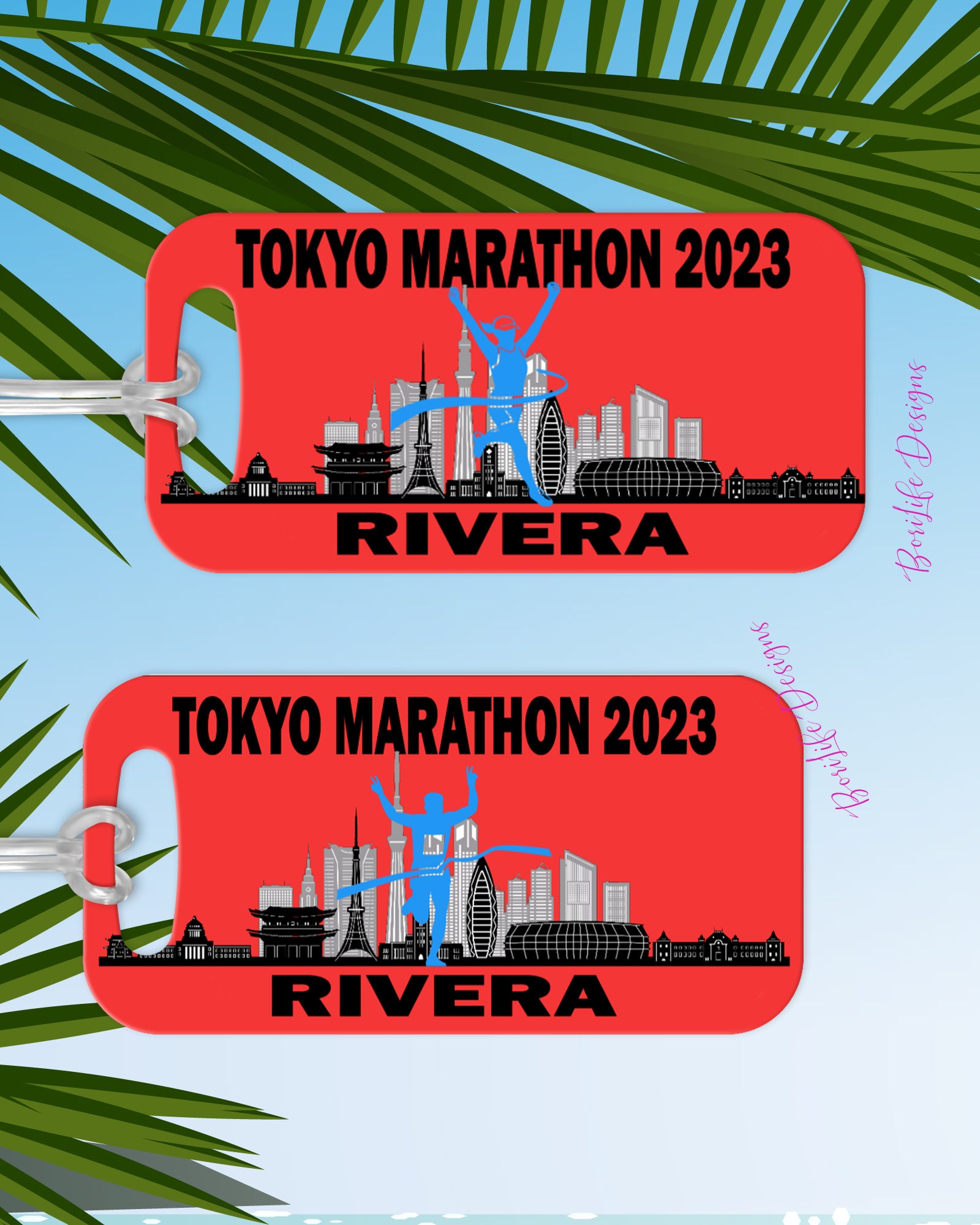 Personalized Tokyo Marathon Luggage/computer Tags, Major Marathons ...