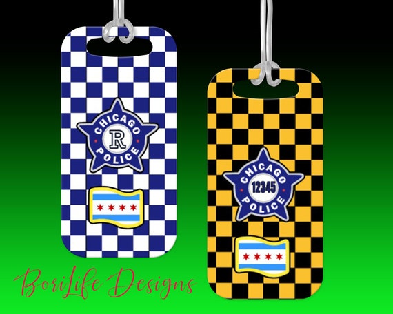 Unique Personalized Checkered Chicago Police Double-sided - Etsy