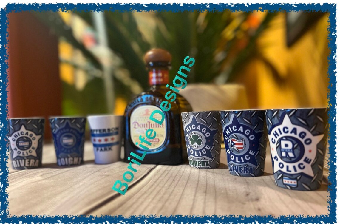 Personalized: CPD Design Chicago Police Star With Chicago Flag - Etsy