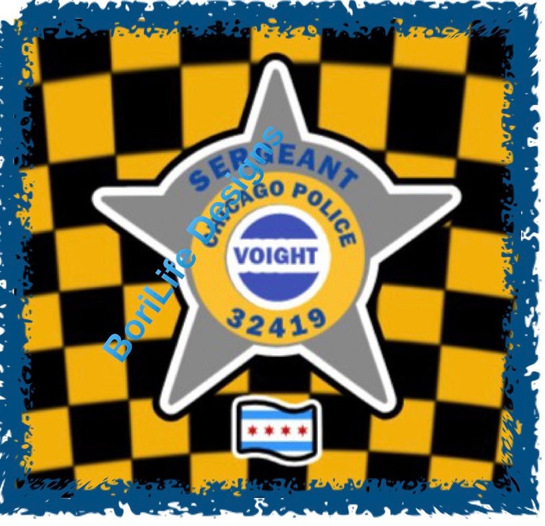 Personalized: CPD Design Chicago Police Star With Family Name Shot ...