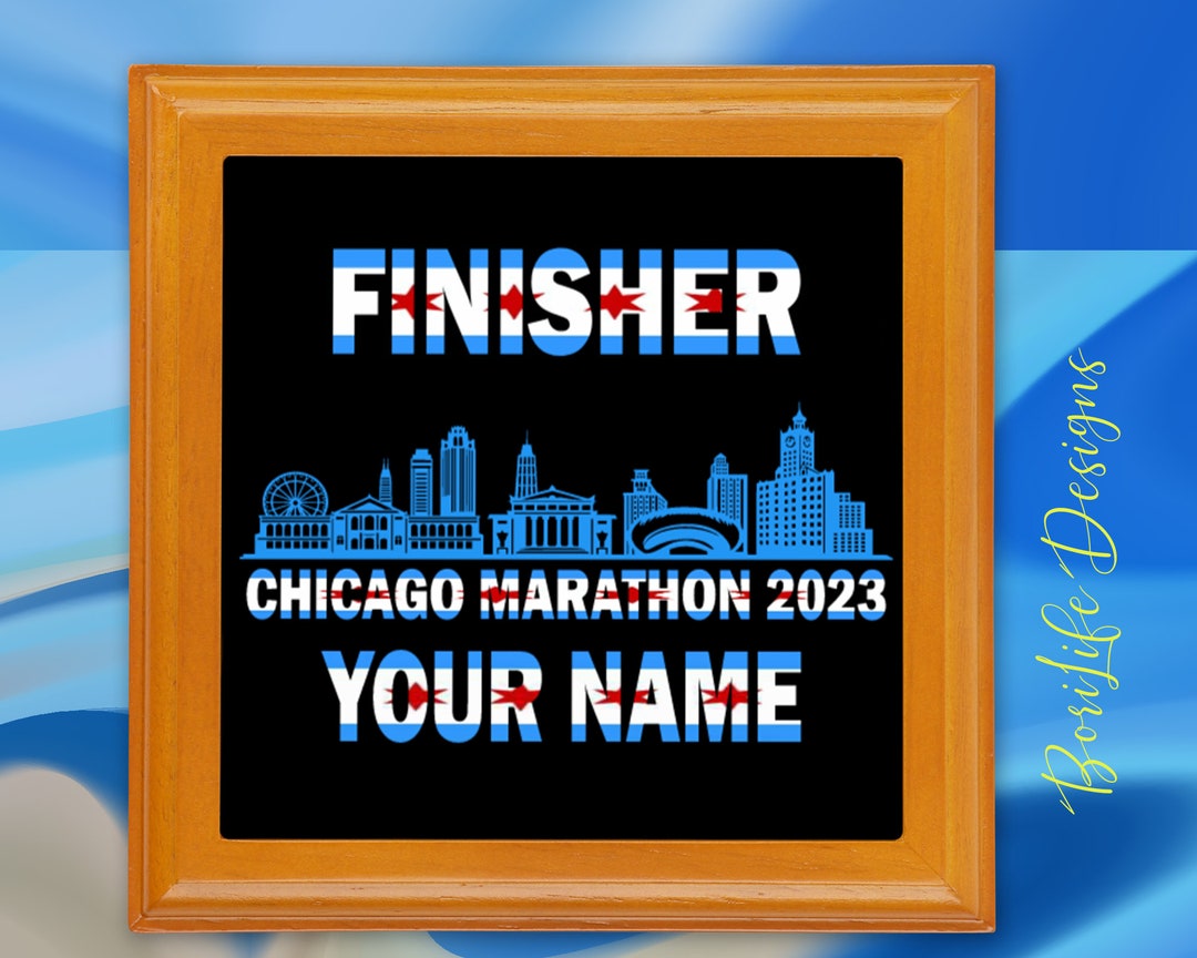 Personalized Finisher Chicago Marathon Design Framed, World Major ...
