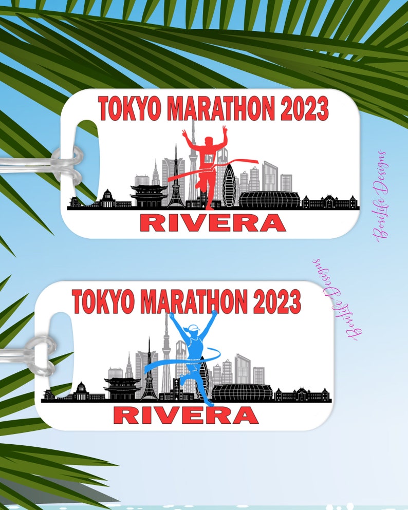 Personalized Tokyo Marathon Luggage/computer Tags, Major Marathons ...