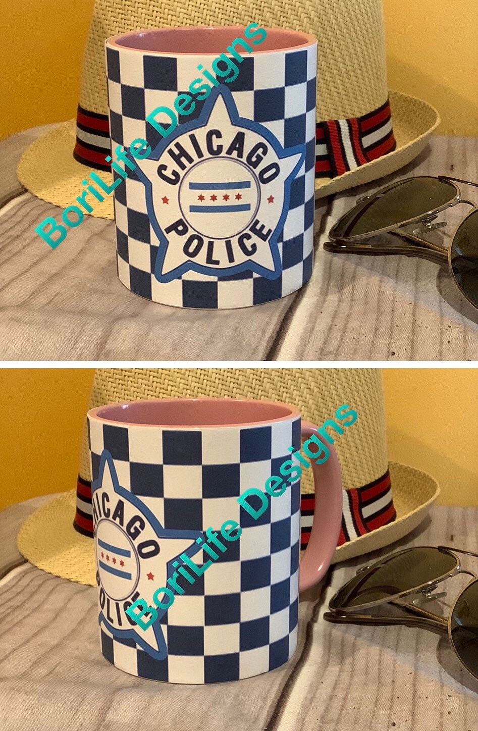 Personalized: CPD Blue Checkered Design Chicago Police Star - Etsy