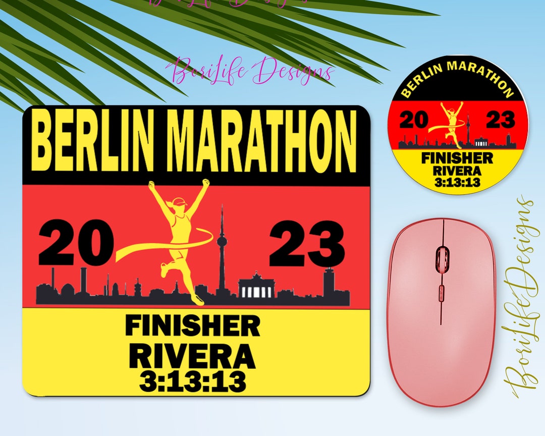Personalized Berlin Marathon Flag Design Mousepad and Coaster Set ...