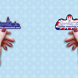 London Marathon Skyline 2024 Stickers, Major Marathons, World Majors ...