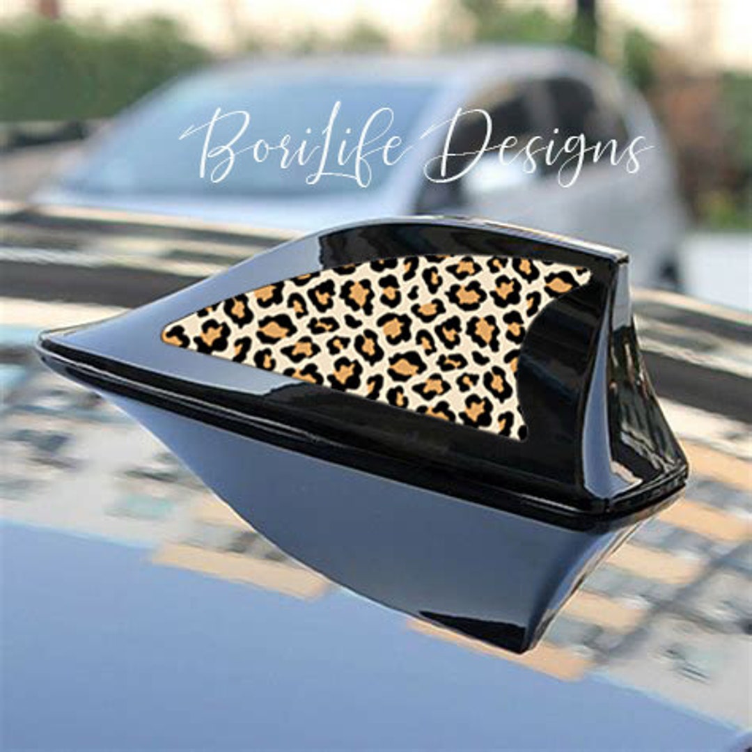 Cheetah Print Automobile Shark Fin Sticker Design Car Shark - Etsy