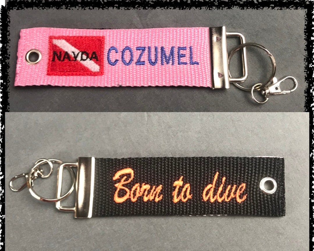 Embroidered Scuba Flag With Dive Site Name/ Luggage Tag/ Keychains:made ...