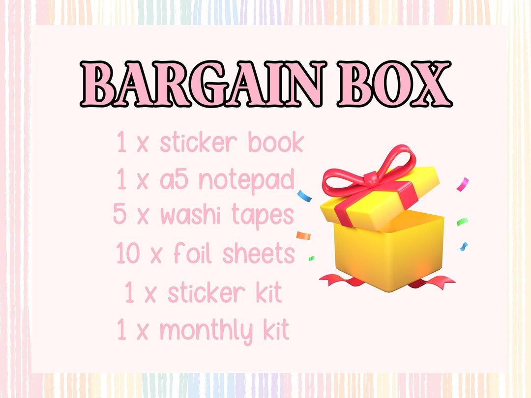 Overstock Box Oops Bargain Box Sticker Book, Planner Stickers, Notepad ...