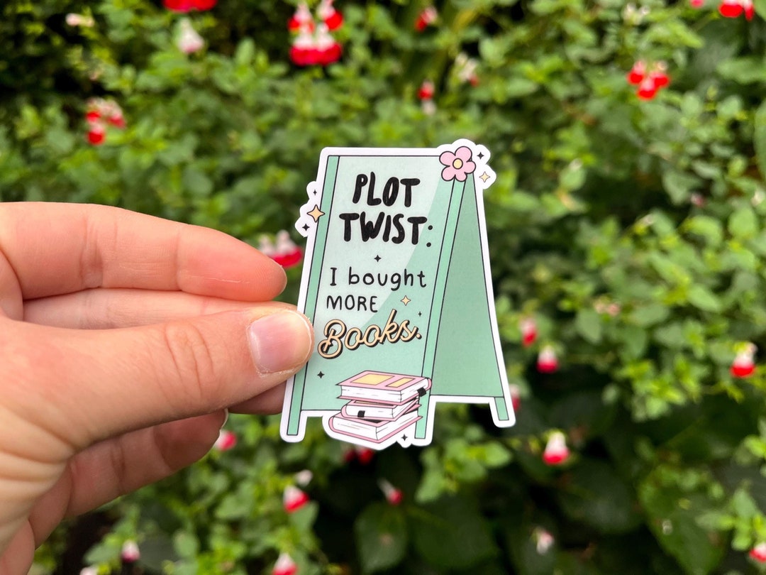 Plot Twist Die Cut Sticker | Book Sticker | Sticker for Laptops, Water ...