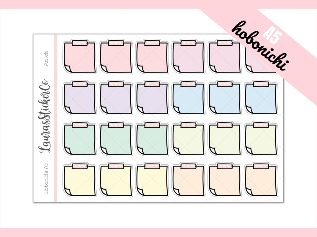 Hobonichi Stickers Sticky Notes Functional Planner Stickers for the ...