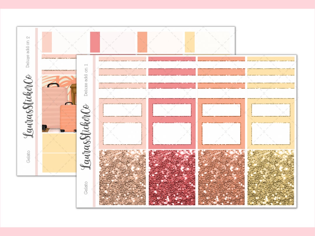 Glitter Headers // Gelato Add Ons, Weekly Planner Sticker Kit, Girl Box ...