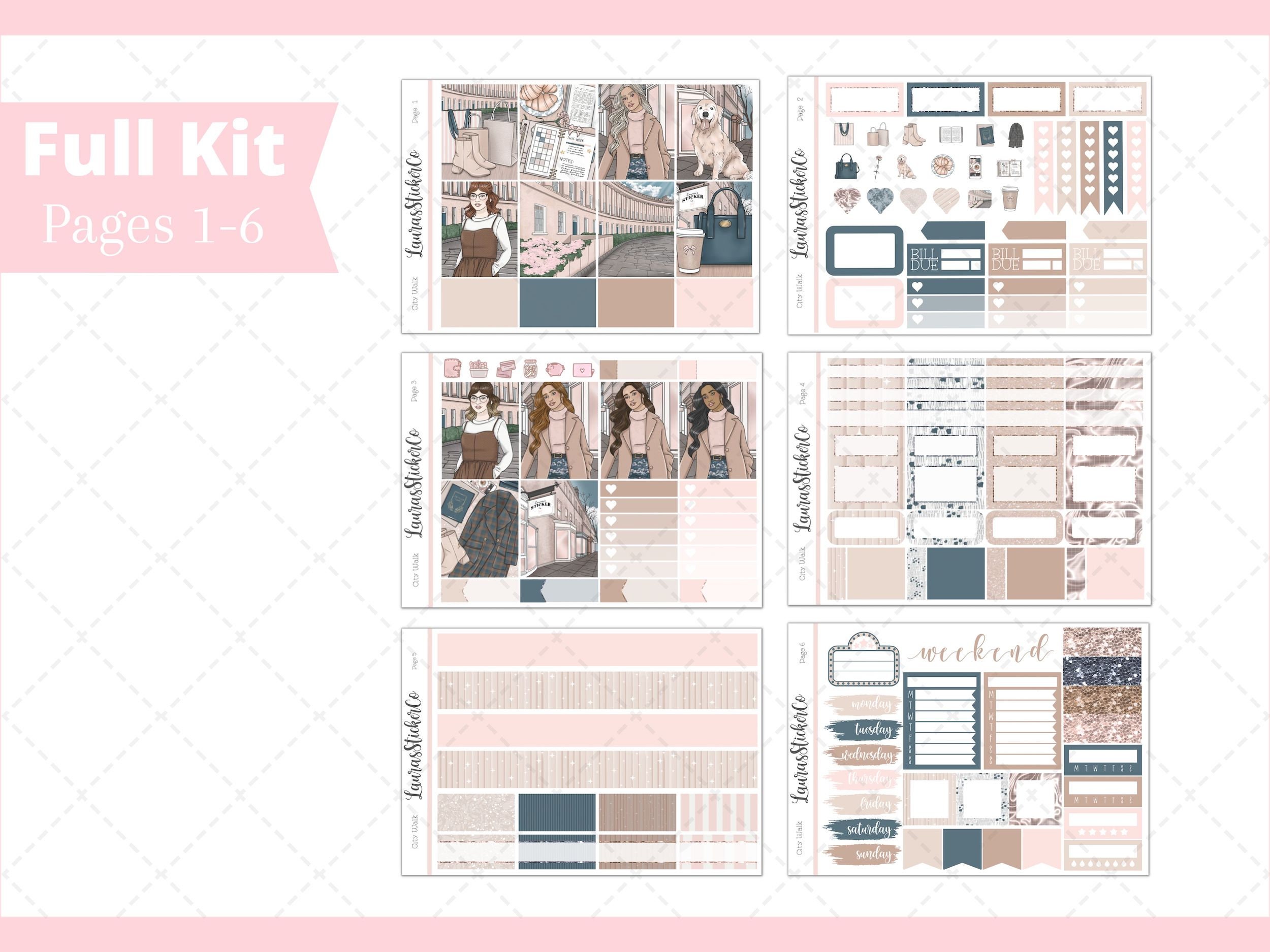 Weekly Sticker Kit | Planner Sticker Ki | Erin Condren Kit, Vertical ...