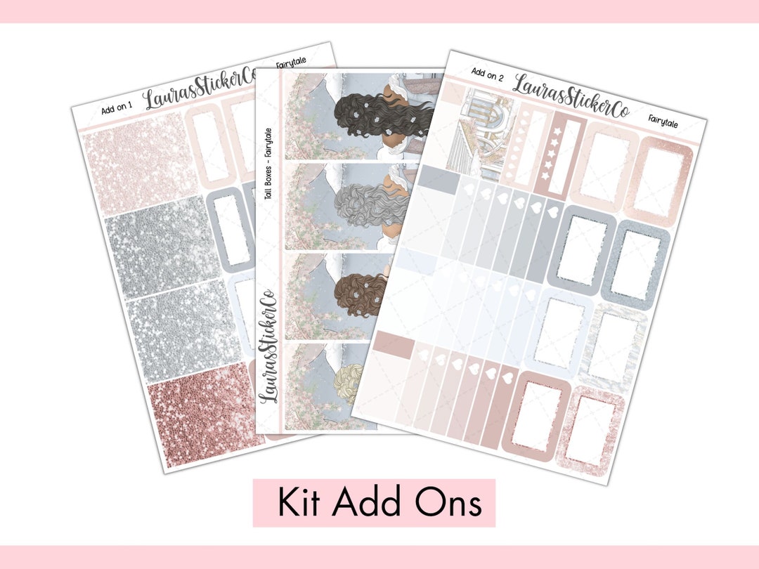 Sticker Kit Add Ons - Fairytale - Glitter Headers, Tall Boxes ...