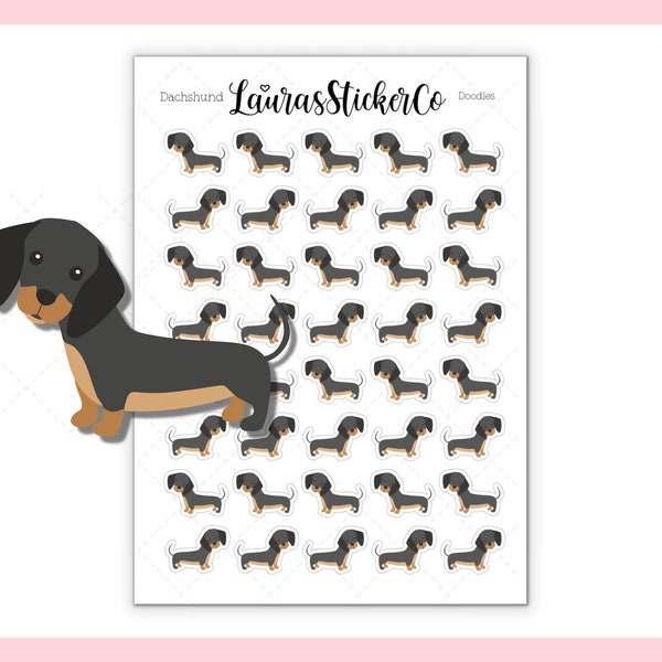 Teckel sticker - Etsy Nederland