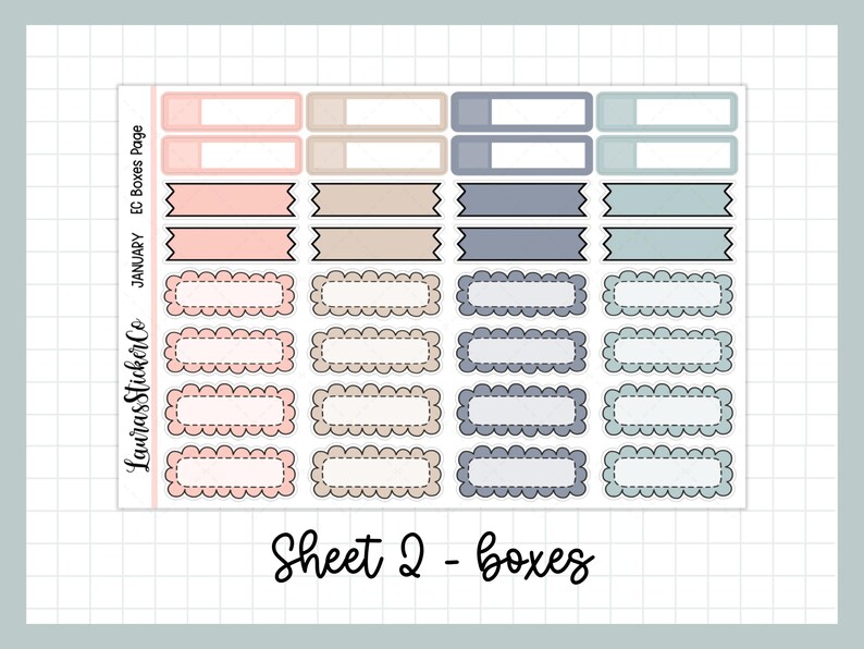 January Monthly Sticker Kit | Erin Condren | 7 X 9 Monthly Planner ...