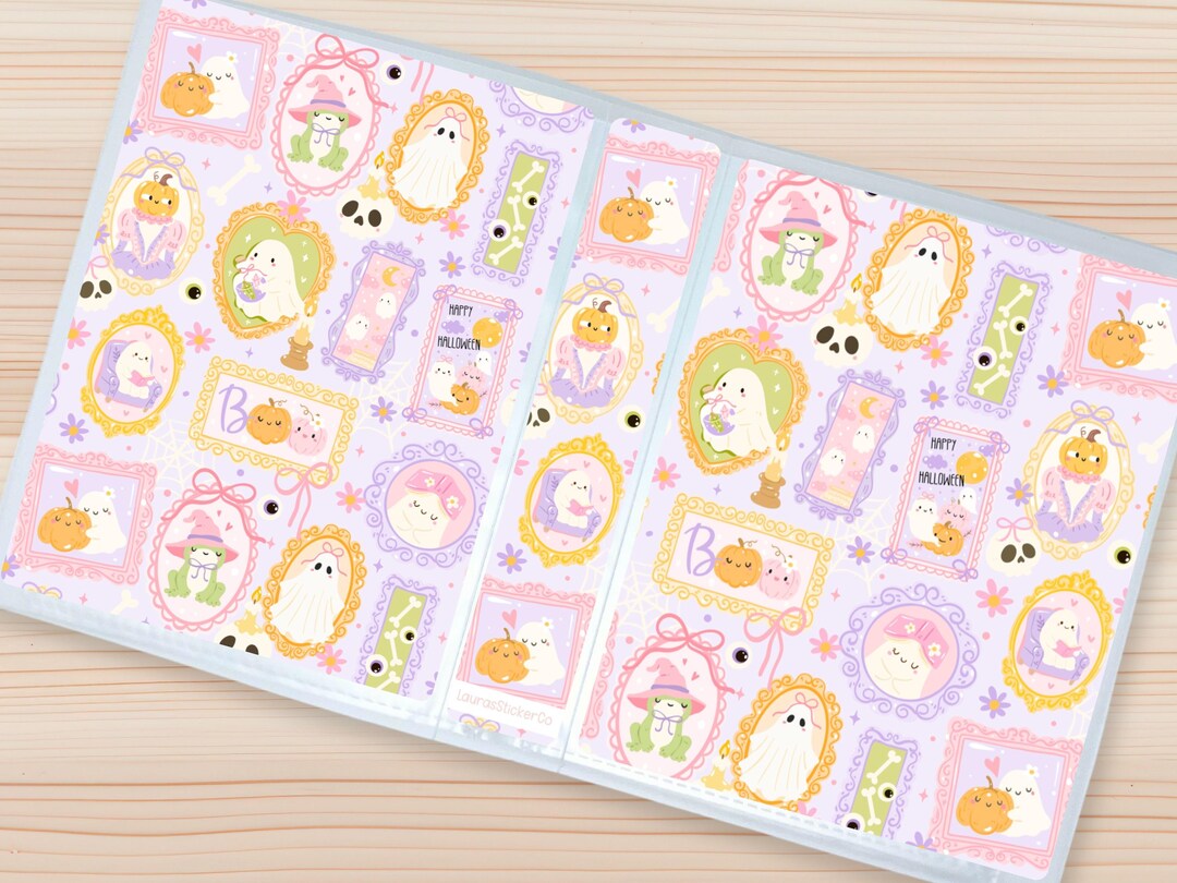 Sticker Storage Album | Boo Frames, Halloween | 8 X 6 Sticker Album for ...