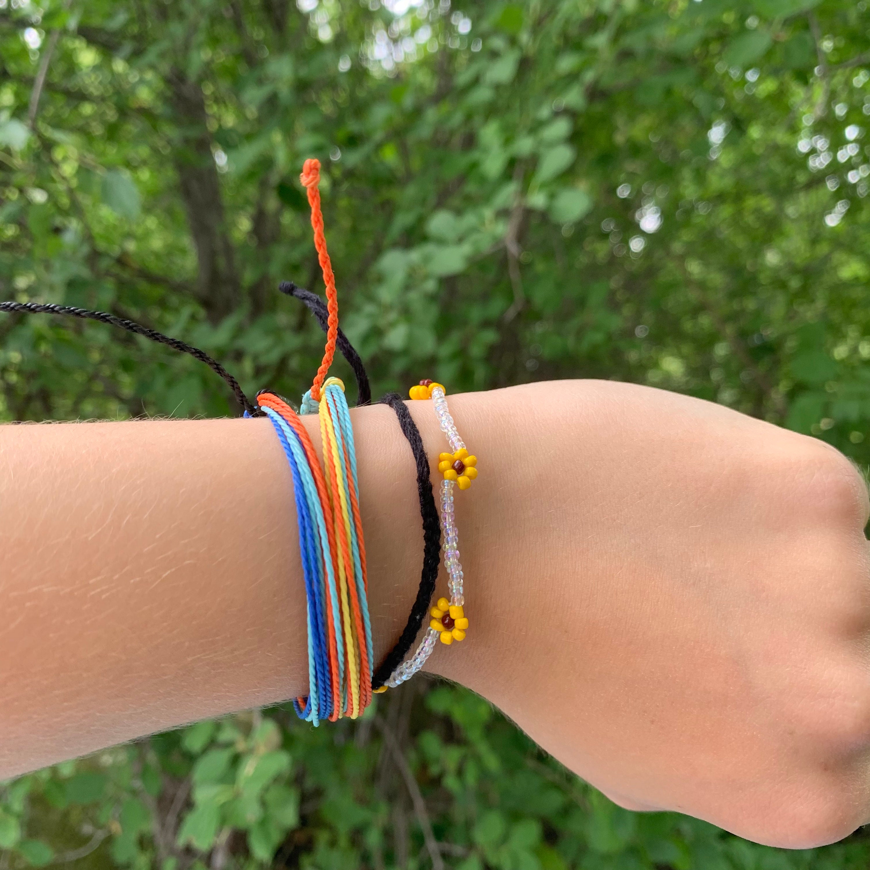 Sunflower beaded bracelet | Etsy