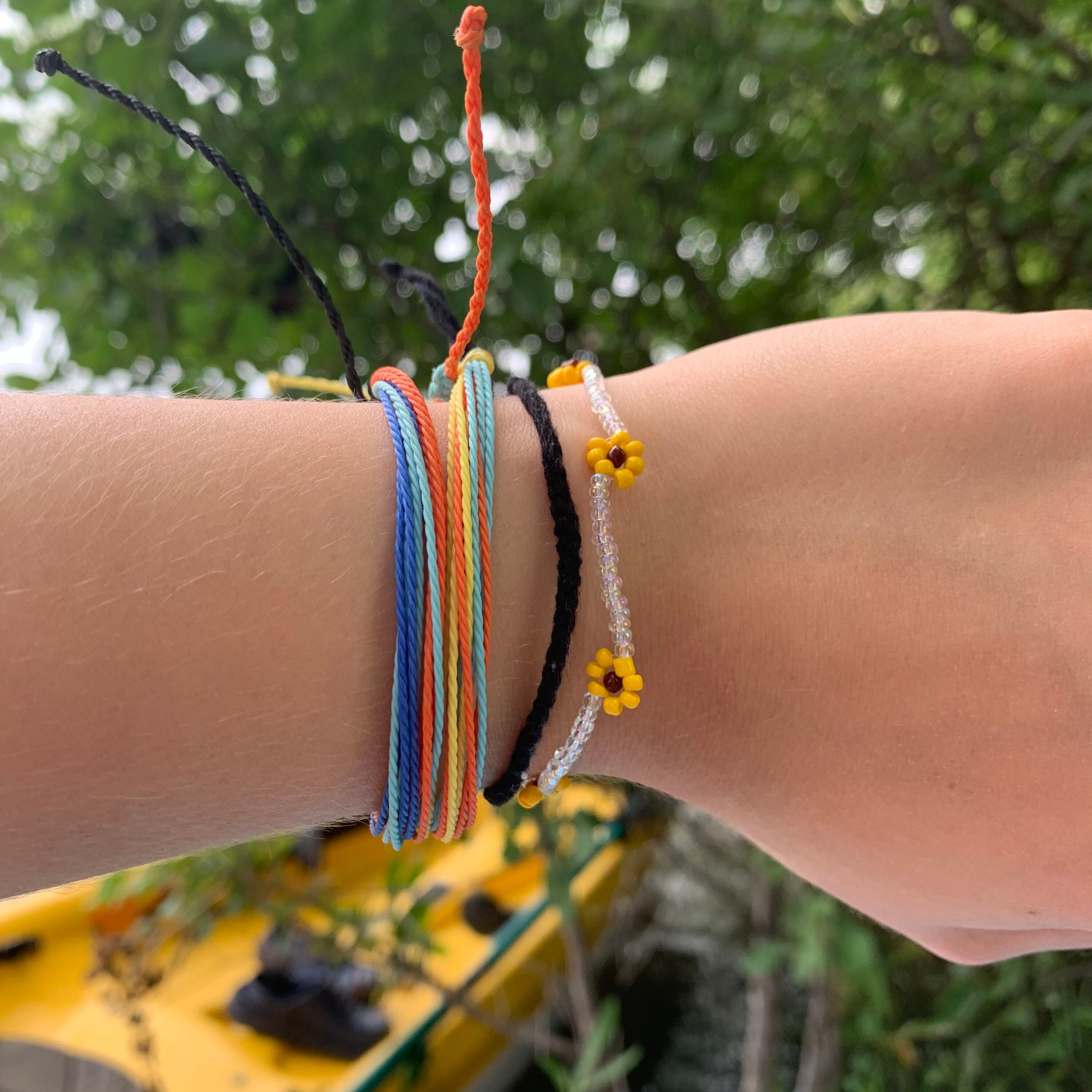 Sunflower beaded bracelet | Etsy