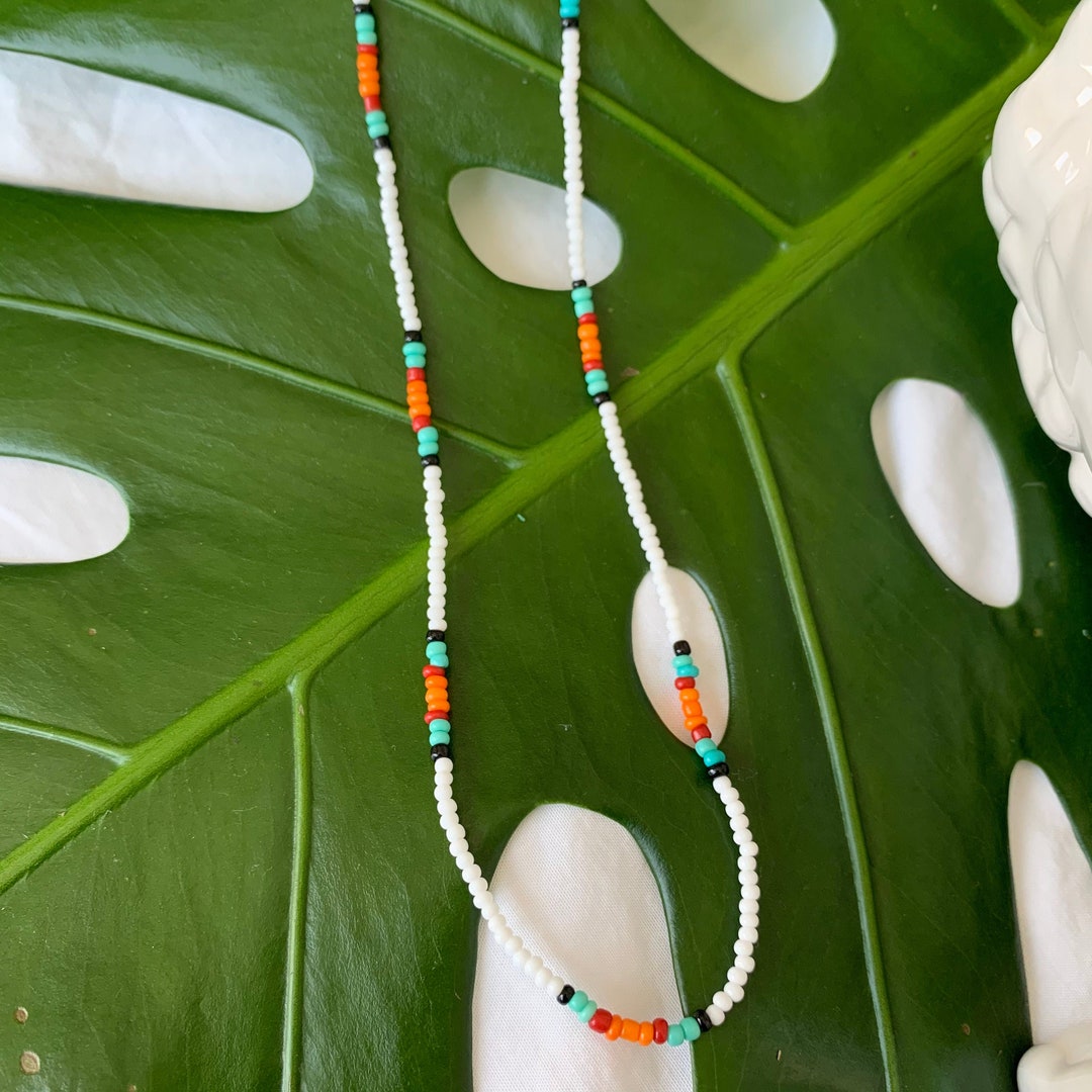 Beachy Beaded Colourful Choker/ Necklace - Etsy