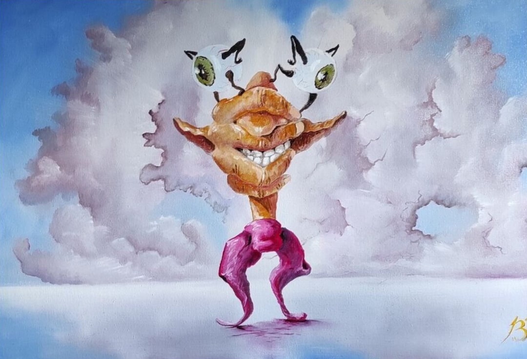 Hand Made Oil Painting Canvas apathy Surrealism 16x26 - Etsy