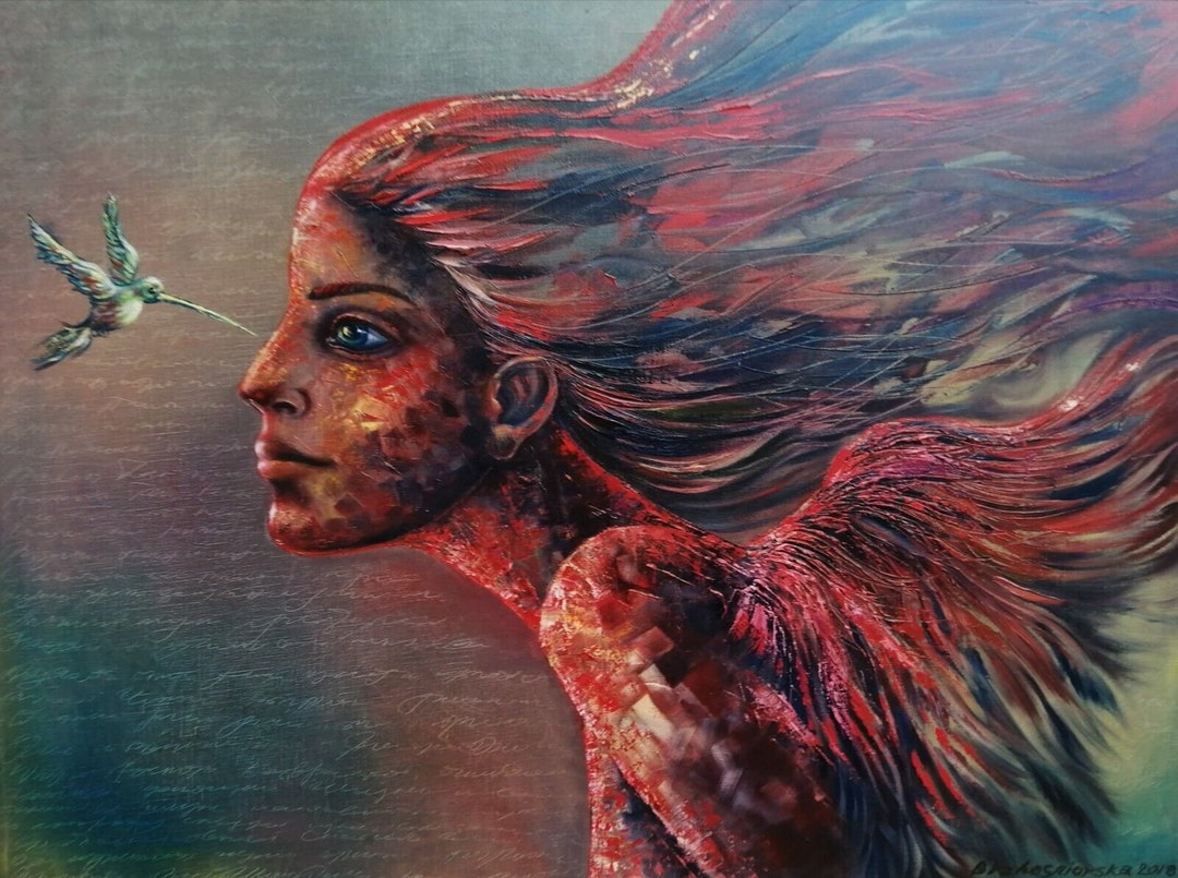 Surrealist Art Scene Painting Oil Painting on Canvas Signed ...