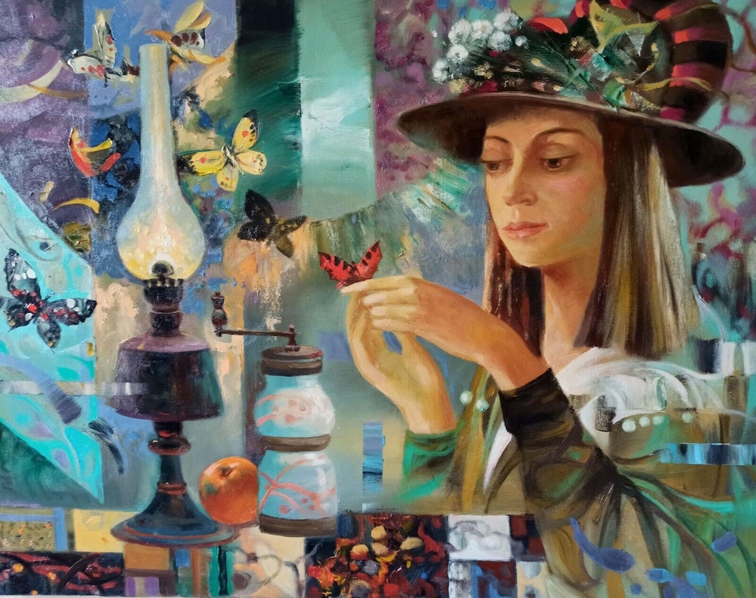 Surrealist Portrait Oil Painting on Canvas / Art Surrealism Oil ...