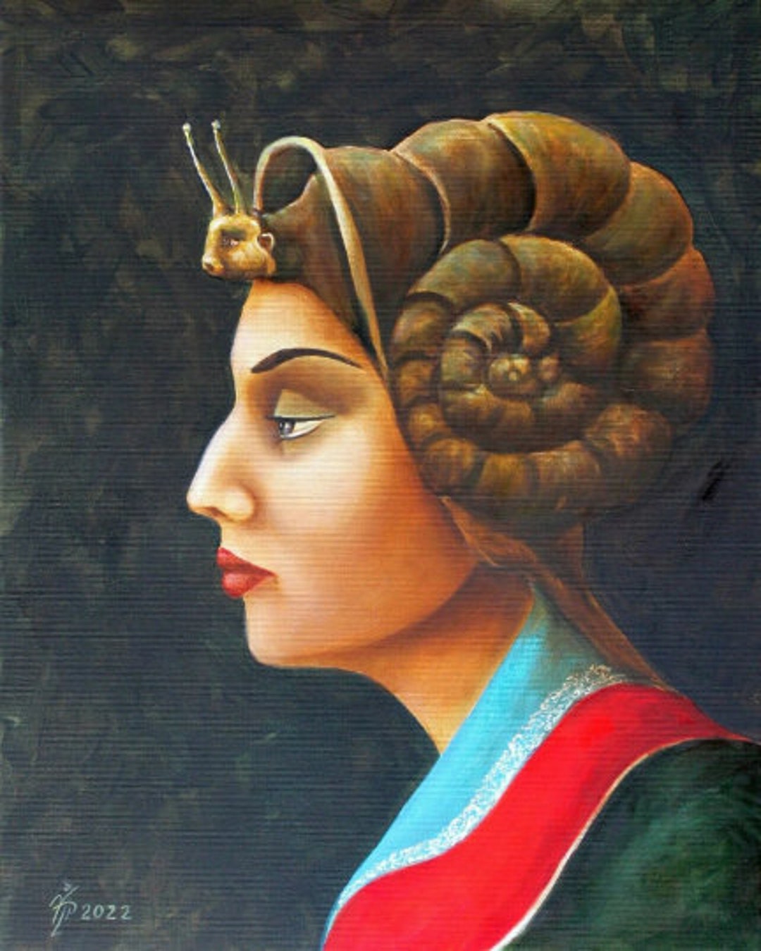 Surrealism Art Original Portrait Oil Painting on Canvas Signed ...